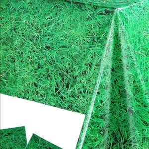 Creative Coverings | Party Supplies | Grass Look 4 Pack Plastic Table ...